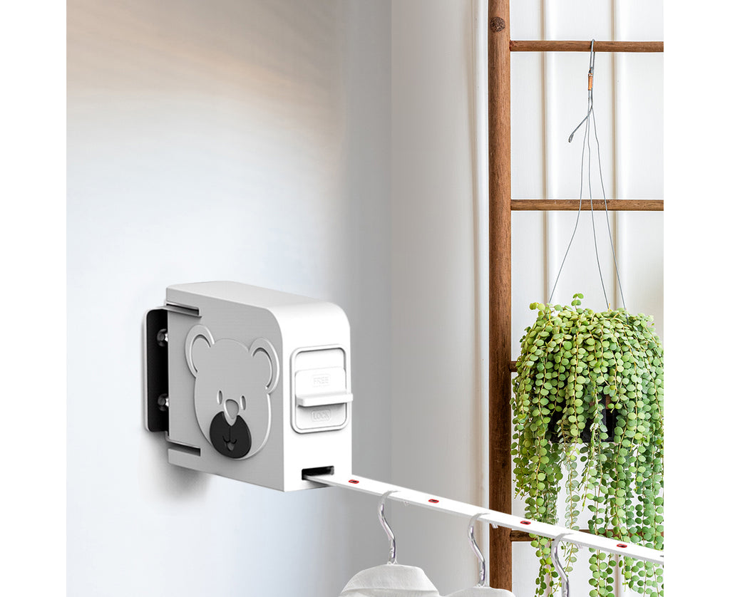 SOGA 160mm Wall-Mounted Clothes Line Dry Rack Retractable Space-Saving ...