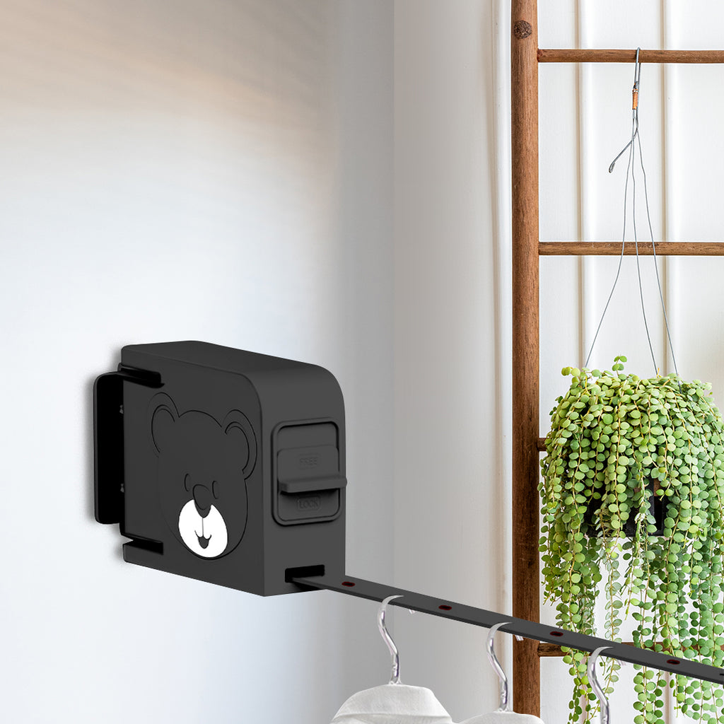 SOGA 160mm Wall-Mounted Clothes Line Dry Rack Retractable Space-Saving ...