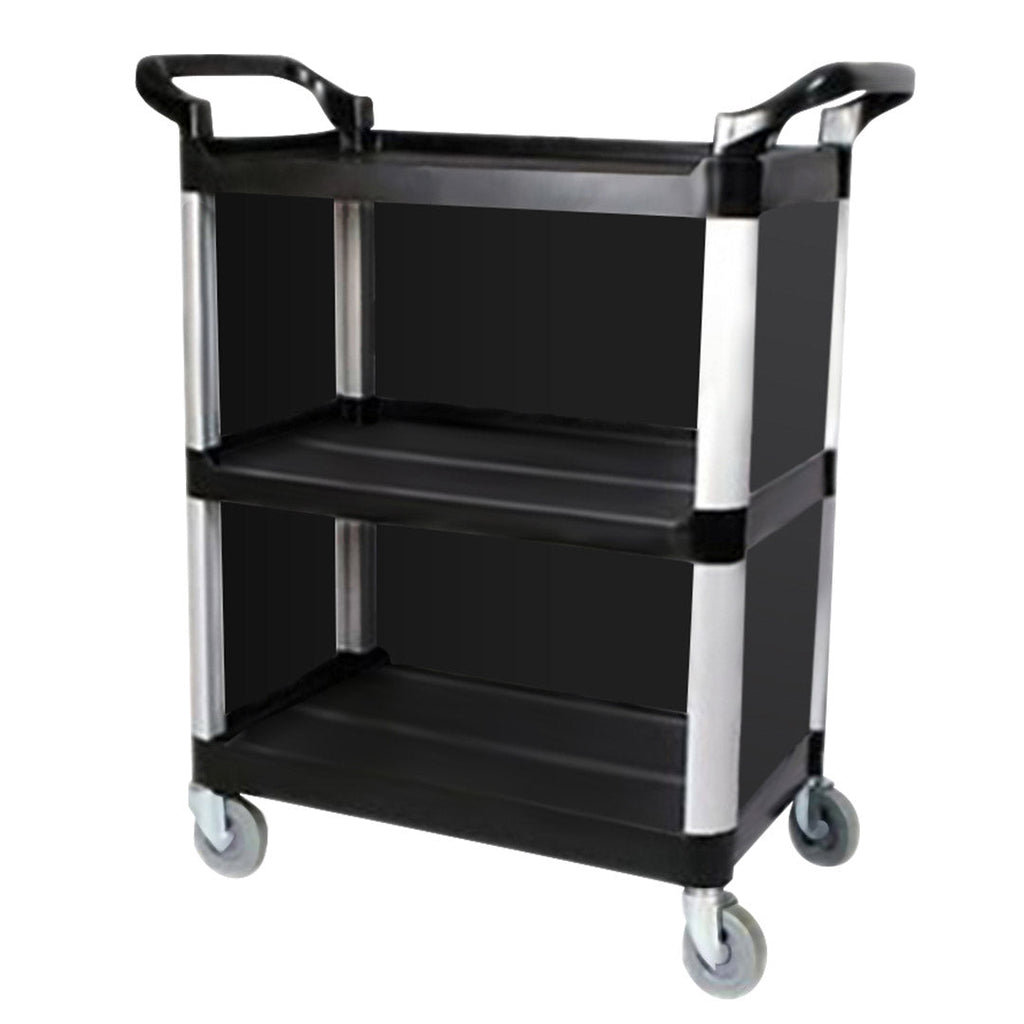 SOGA 3 Tier Covered Food Trolley Food Waste Cart Storage Mechanic Kitc ...