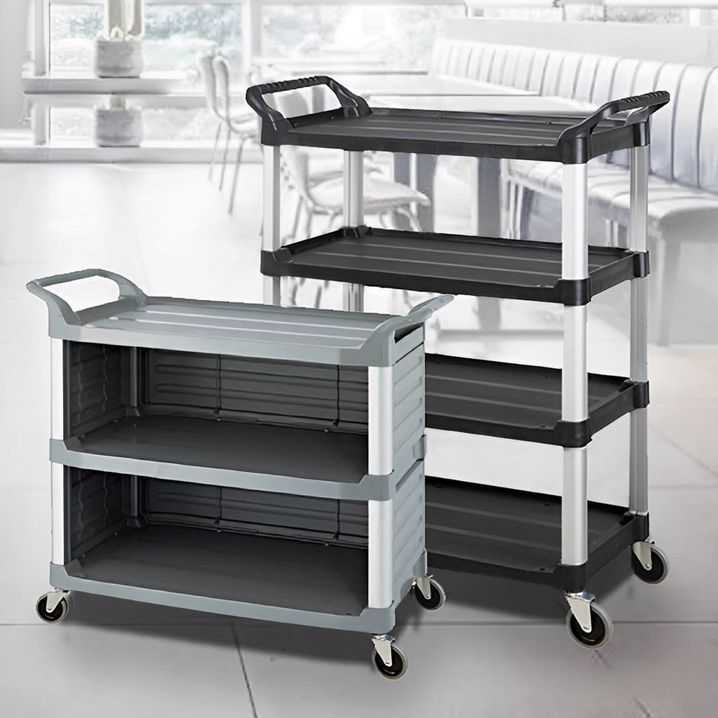 SOGA 4 Tier Food Trolley Portable Kitchen Cart Multifunctional Big Uti ...